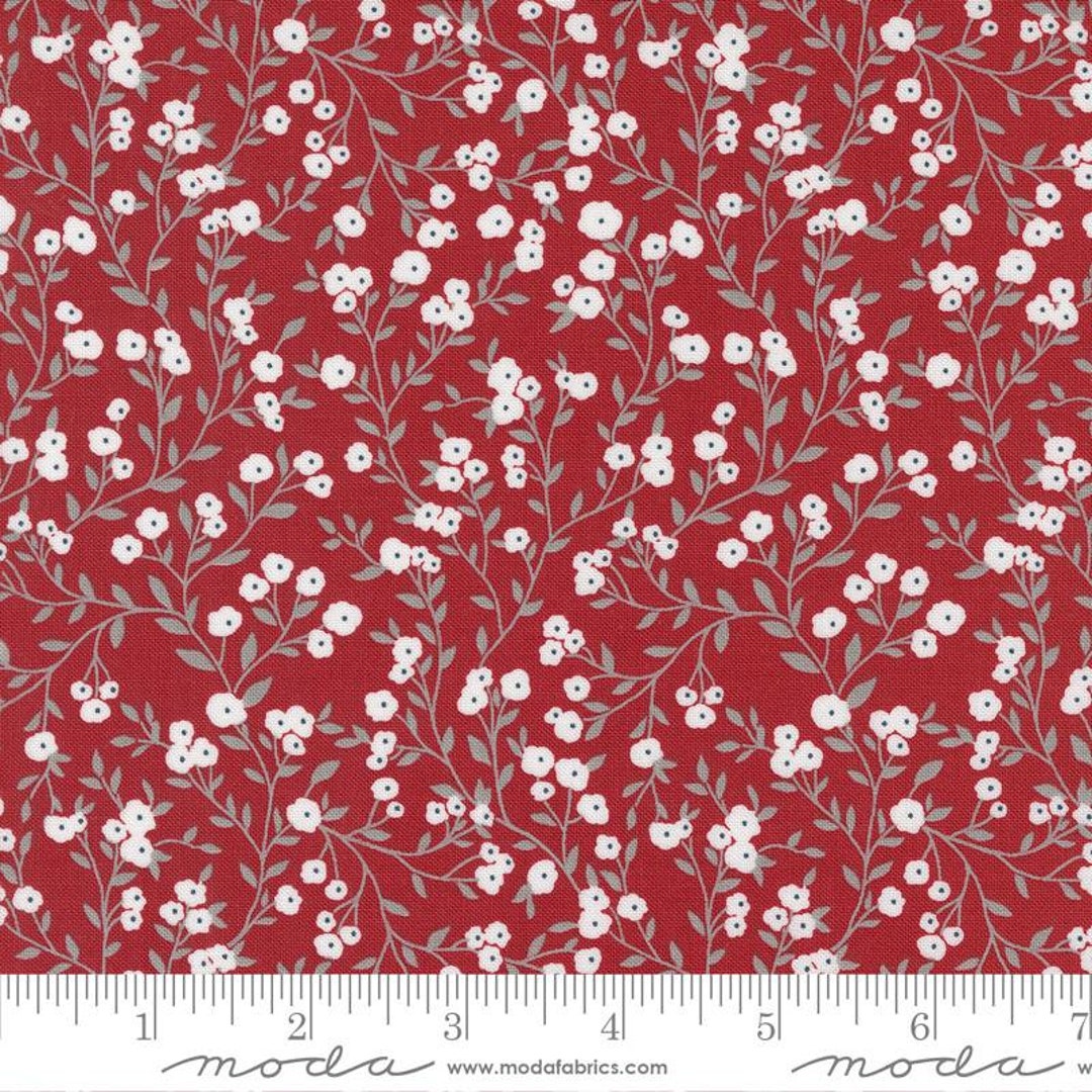 Moda "old Glory" American Meadow Small Floral Vines Red (5201-15) by ...