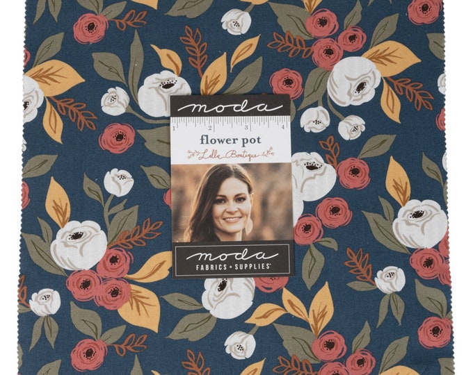 Moda "flower Pot" 10" Layer Cake Square by Lella Boutique 42 Pc - Etsy