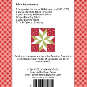 Moda star Twist Pattern by Corey Yoder From Coriander Quilts 63x78 - Etsy