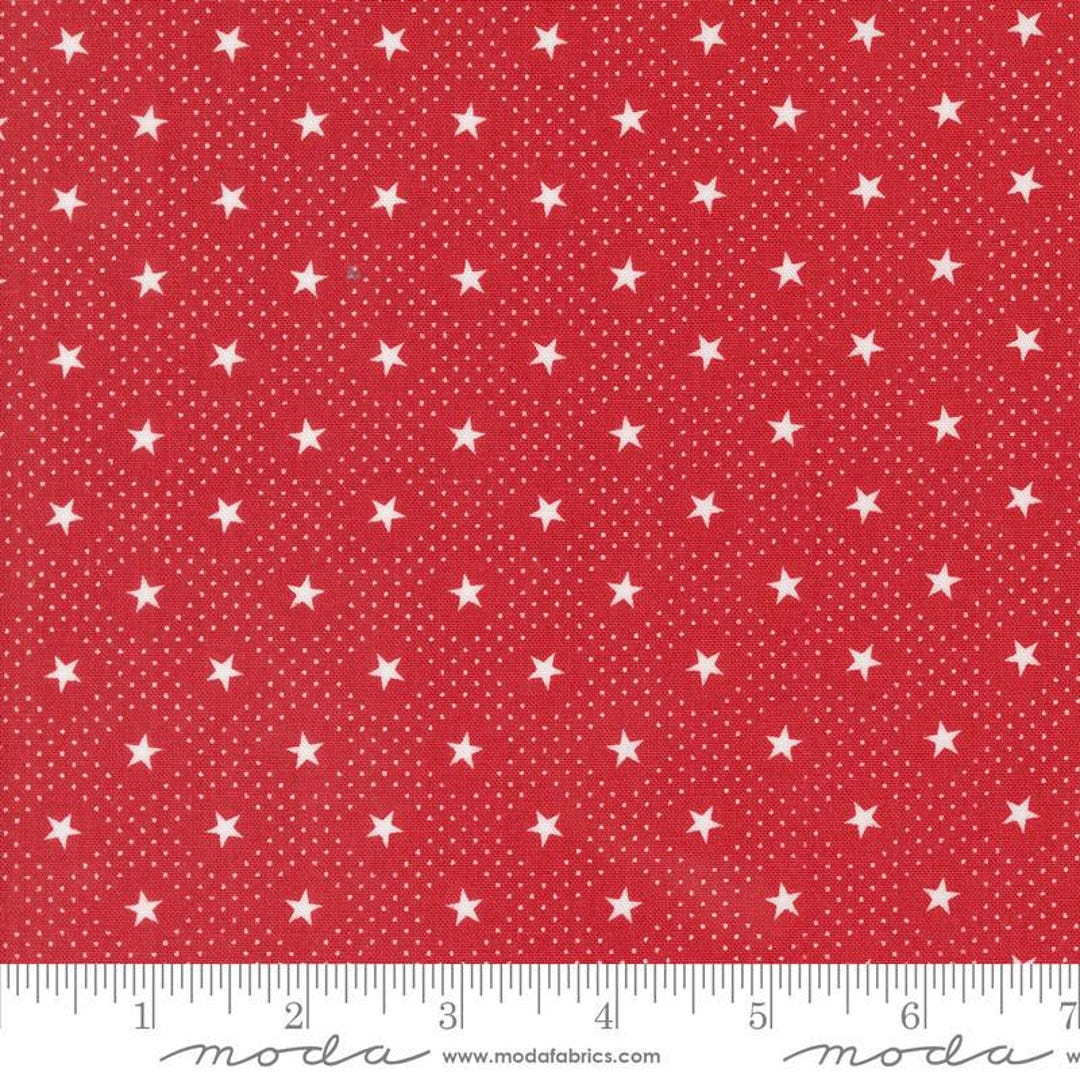 Moda "grand Haven" Star Check Blenders Scarlet (14982-13) by Minick ...