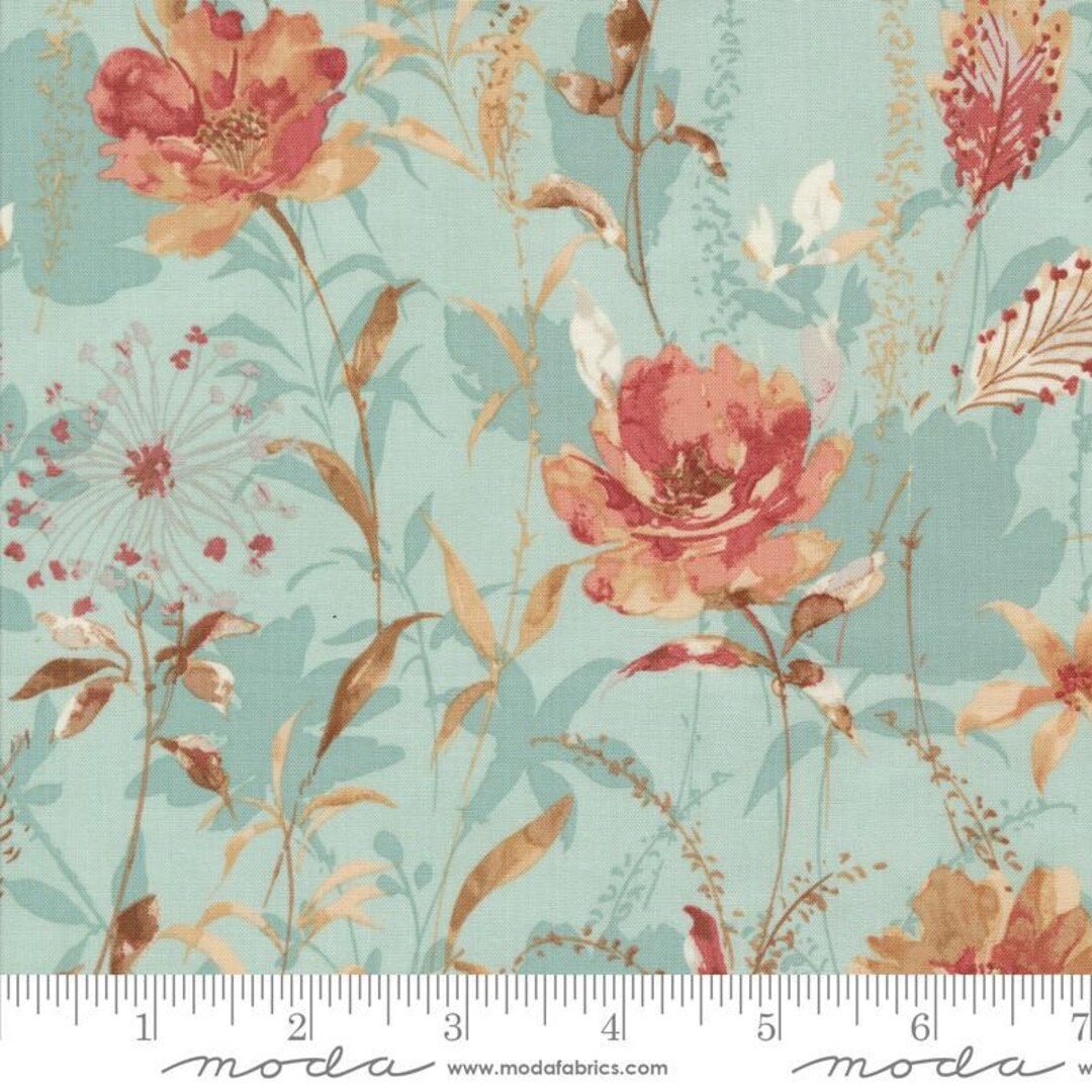 Moda "sandalwood" Meadow Florals Eucalyptus (44380-13) by 3 Sisters - Etsy