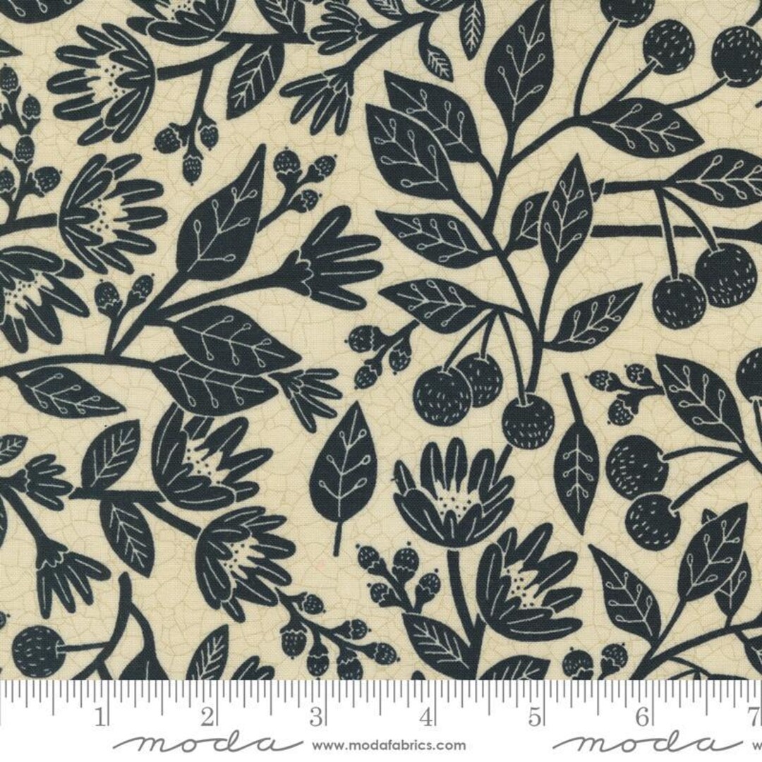Moda "bloom & Grow" Full Blooms Floral Linen (7050-11) by Kathy Schmitz ...
