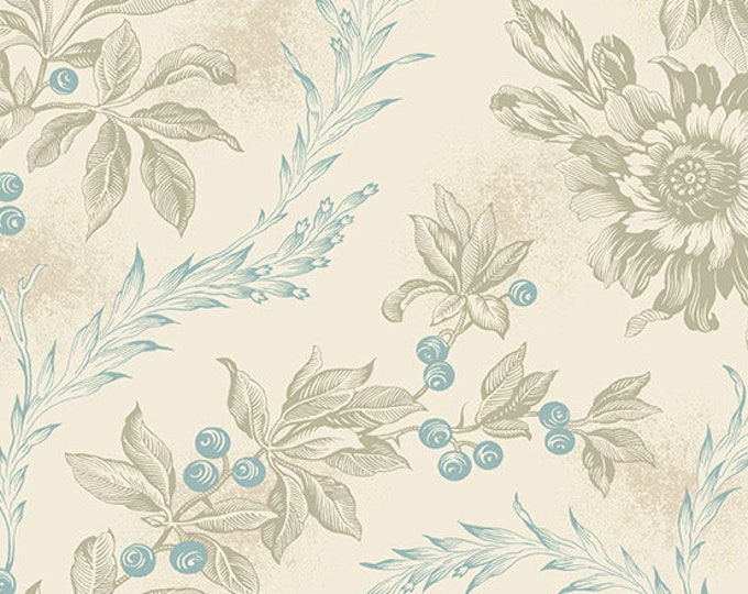 Andover "cocoa Blue" Ruscus Cream (726-LB) by Edyta Sitar From Laundry ...