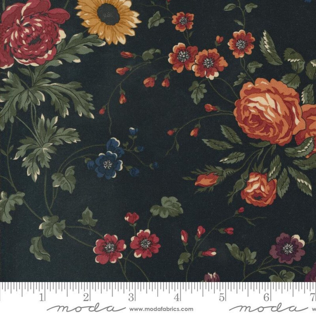 Moda "daisy Lane" My Garden Florals Mulch (9760-19) by Kansas Troubles ...
