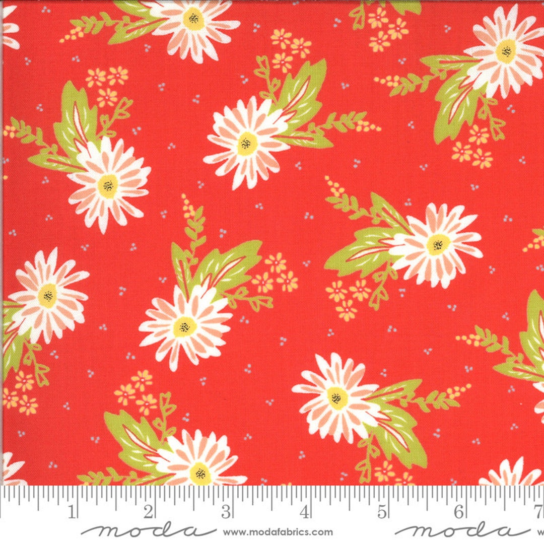 Moda "happy Days" Carnation Geranium (37600-14) by Sherri & Chelsi - Etsy