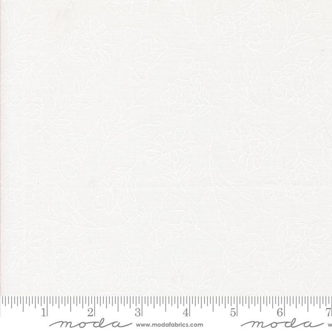 Moda "abloom" Spring Sketch Florals Cloud White (29211-31) by Corey Yoder From Coriander Quilts ...