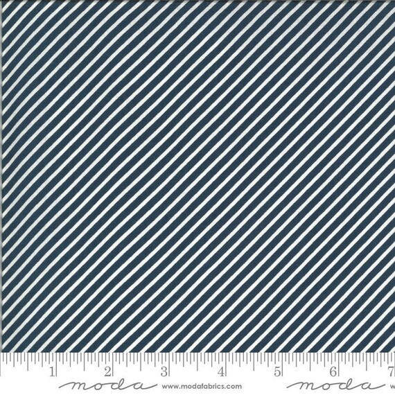 Moda happy Days Stripe Navy 37604-26 by Sherri & | Etsy