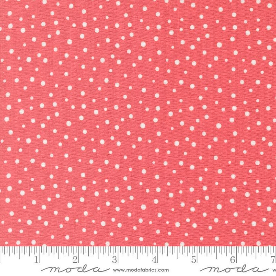 Moda "cali & Co" Dottie Dot Dots Flamingo (29196-32) by Corey Yoder From Coriander Quilts - Etsy