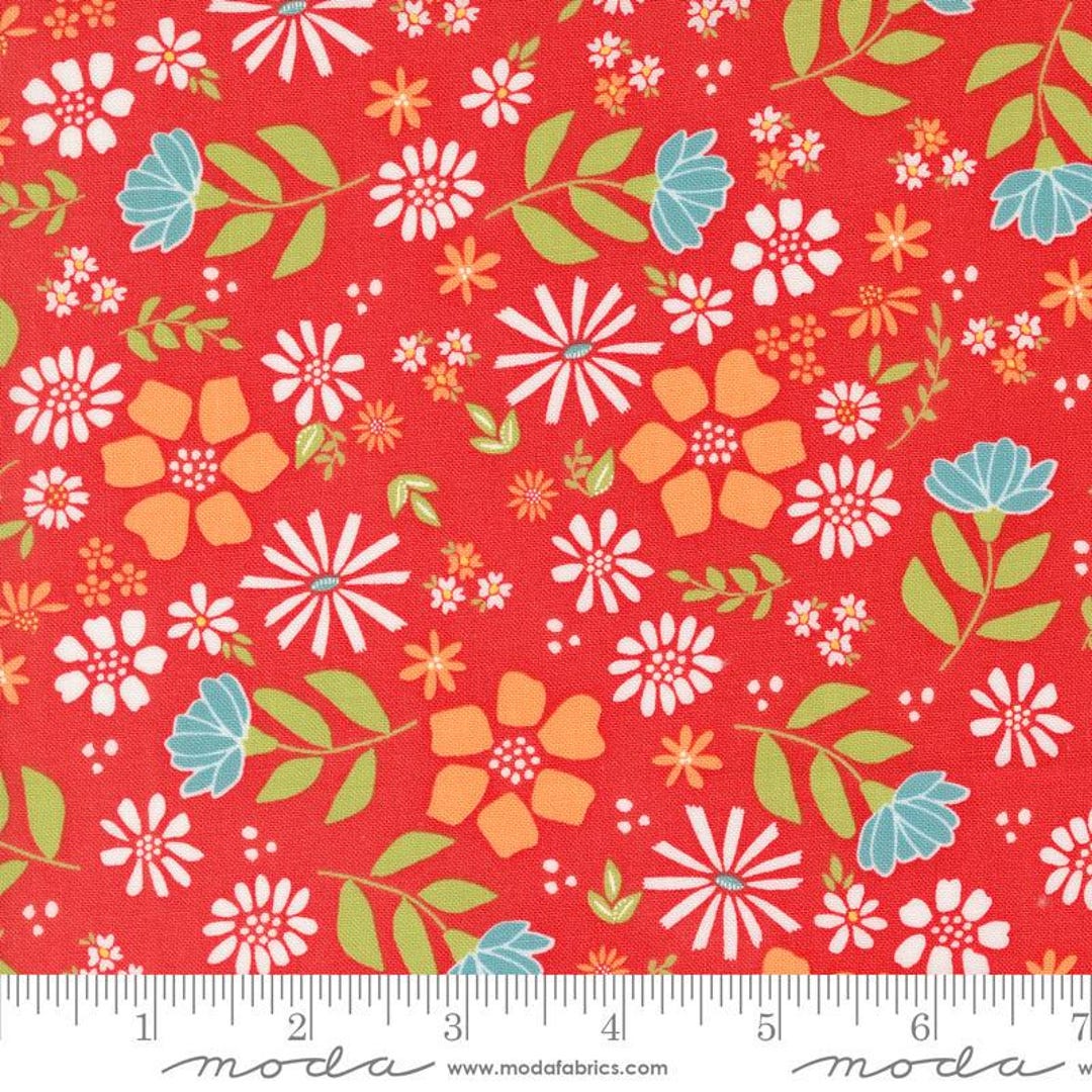 Moda "laguna Sunrise" Wild Rose Florals Geranium (37680-16) by Sherri ...