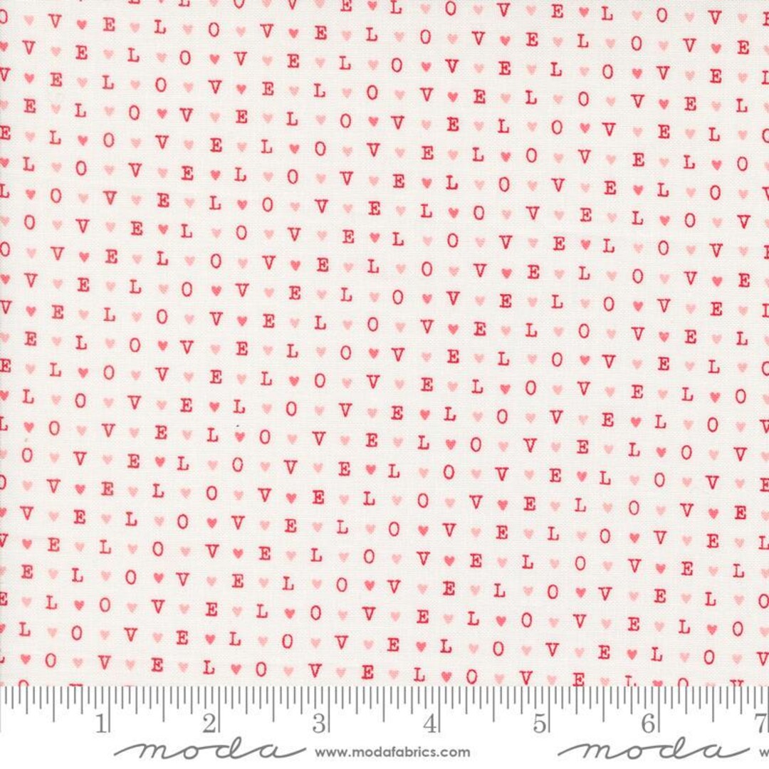 Moda "love Blooms" Love Text & Words Lace (5225-11) by Lella Boutique ...