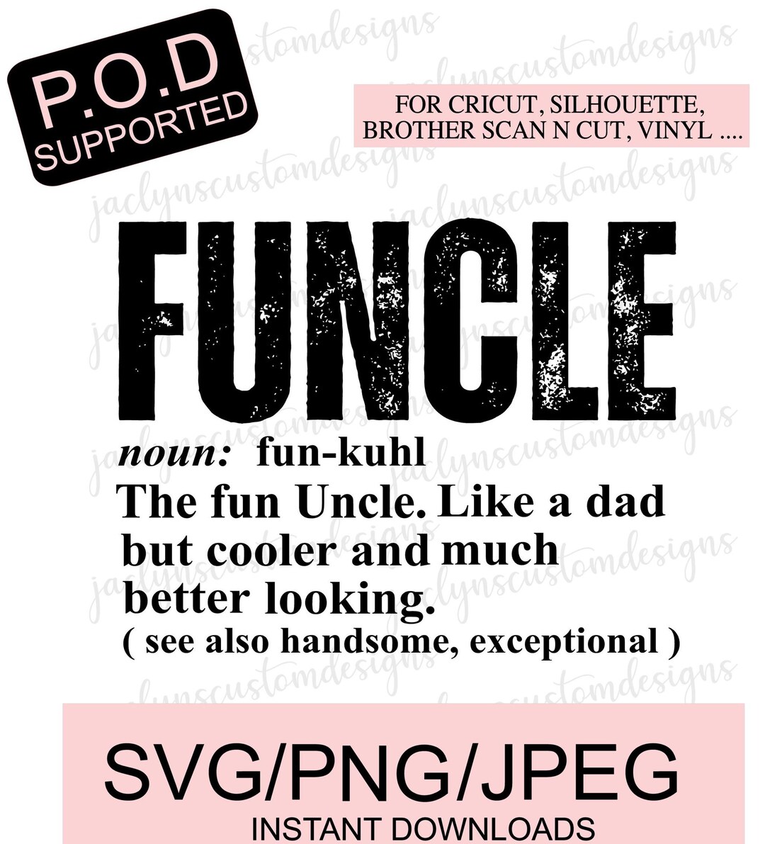 Digital Download Funcle the Fun Uncle Design for Tshirt, Mug, Sweater ...
