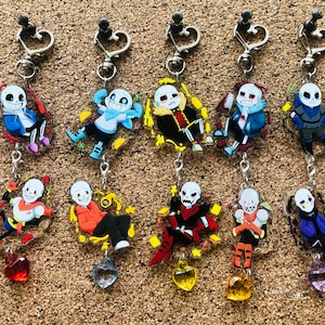 Undertale AU Linked 6.5" Acrylic Charm (individual Charms 2") - Etsy