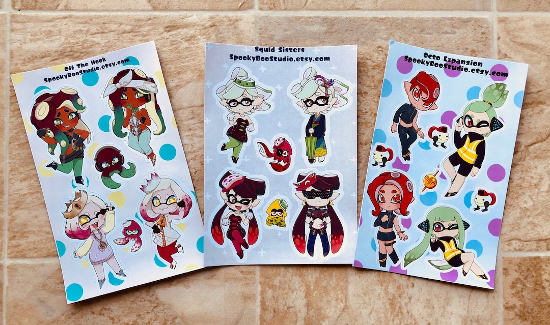Splatoon 3" Sticker Sheets - Etsy
