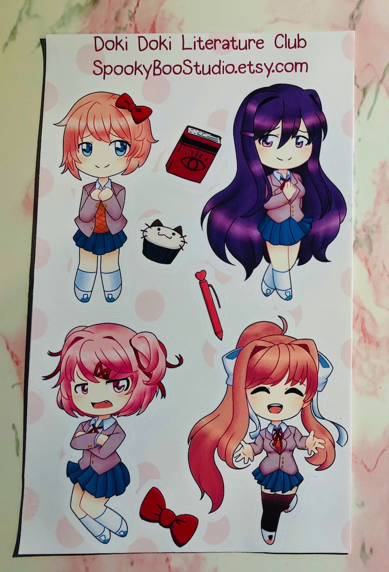 Doki Doki Literature Club 3 Sticker Sheets | Etsy