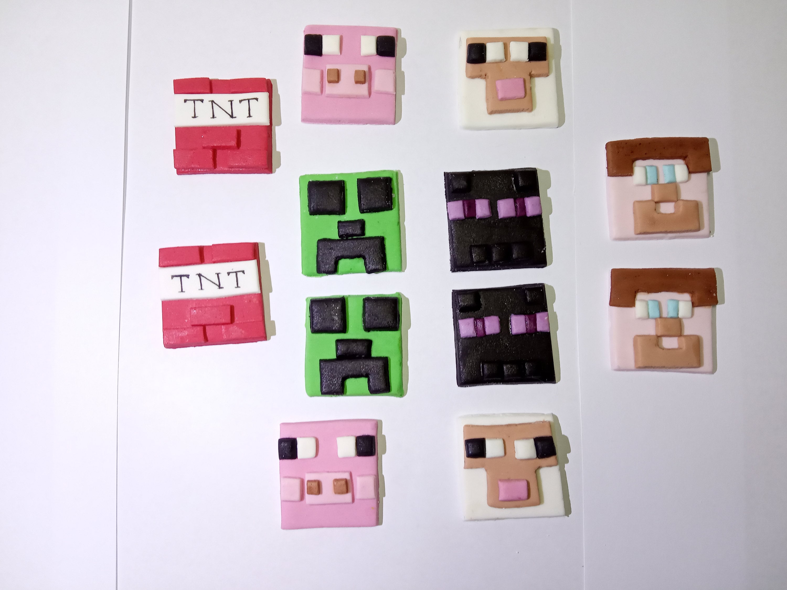 Fondant Minecraft Inspired Cupcake Toppers-set of 12 Creeper - Etsy