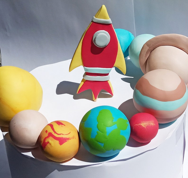 Fondant Planet Cake Toppers,planet Toppers, Fondant Planets,space ...