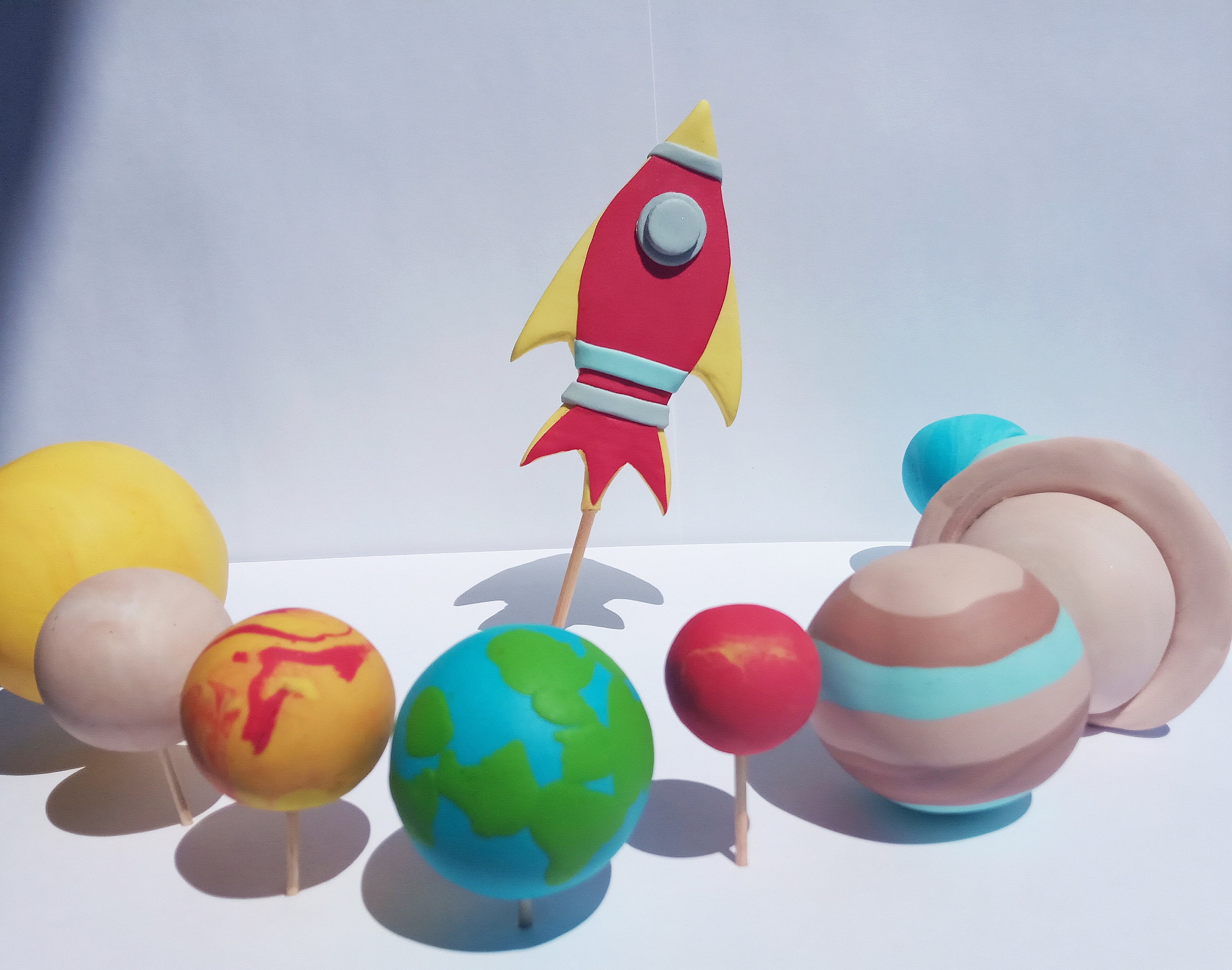 Fondant Planet Cake Toppers,planet Toppers, Fondant Planets,space ...