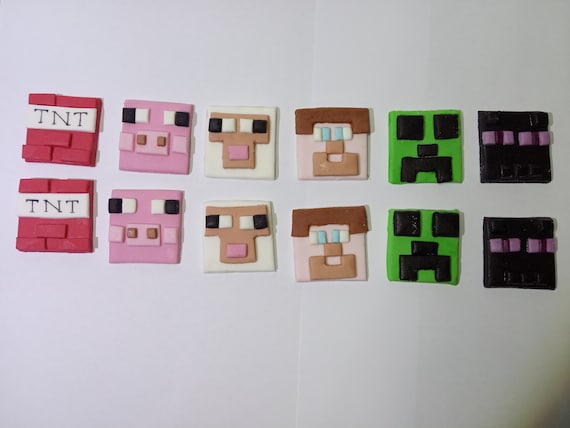 Minecraft Fondant Cupcake Toppers Minecraft Celebration Cake Cupcake