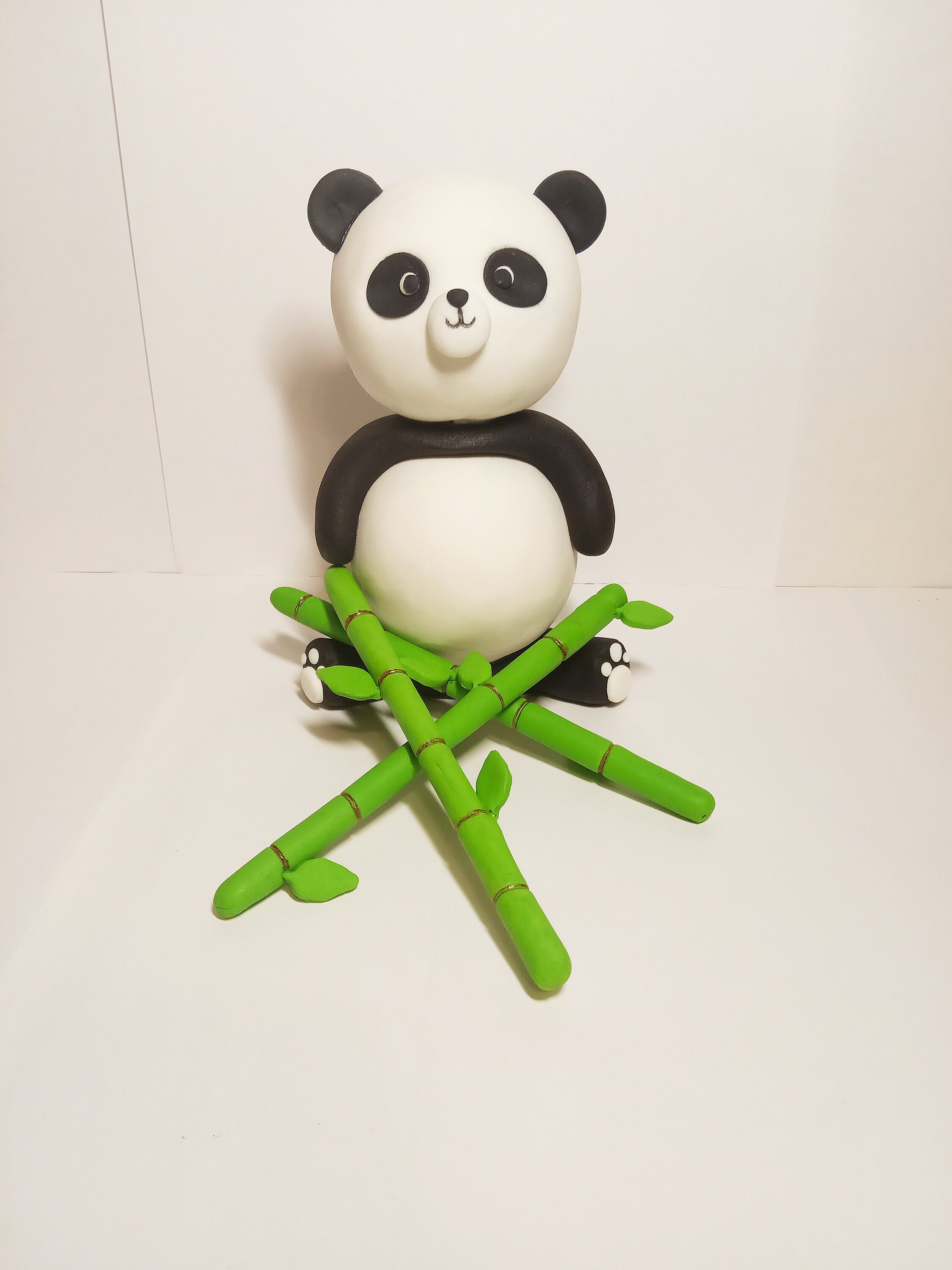 Fondant Panda Cake Topper for Birthday Party, Fondant Decorations ...