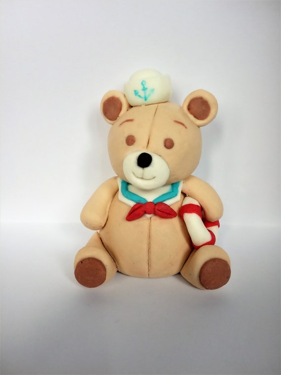 Seaman Bear Cake Topper Fondant Mariner Bear Cake Topper | Etsy