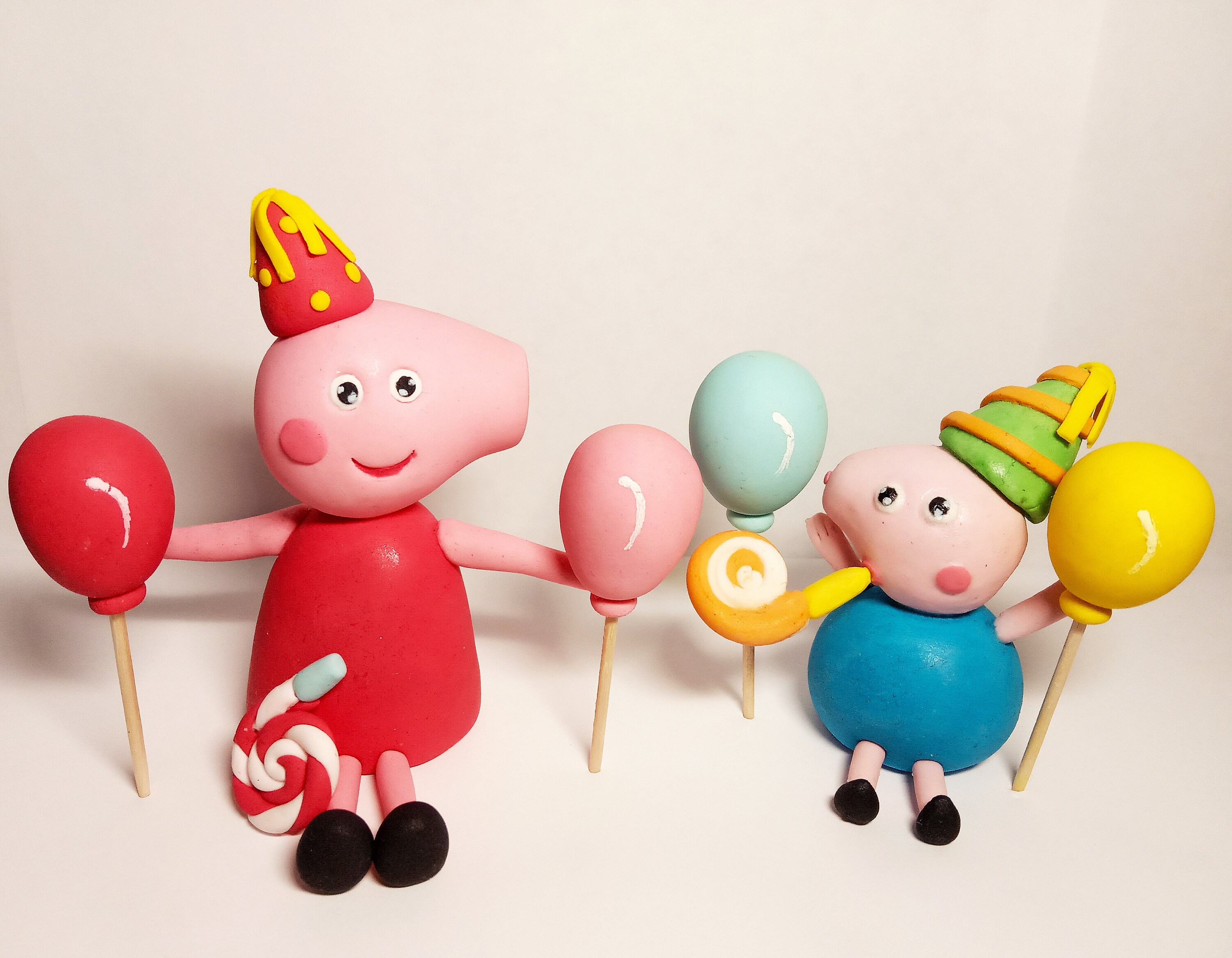 Peppa Pig George Cake Topper, Peppa Centerpiece, George Fondant Topper ...