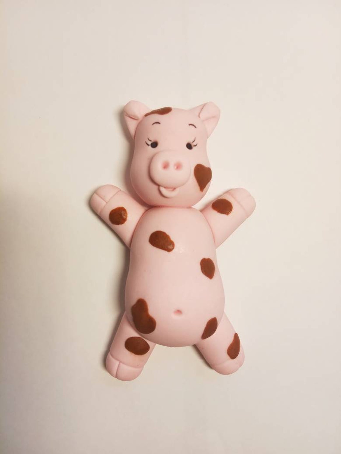 Farm fondant figurine topper happy pigs topper | Etsy