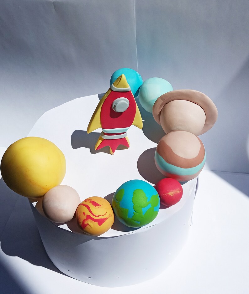 Fondant Planet Cake Toppers,planet Toppers, Fondant Planets,space ...