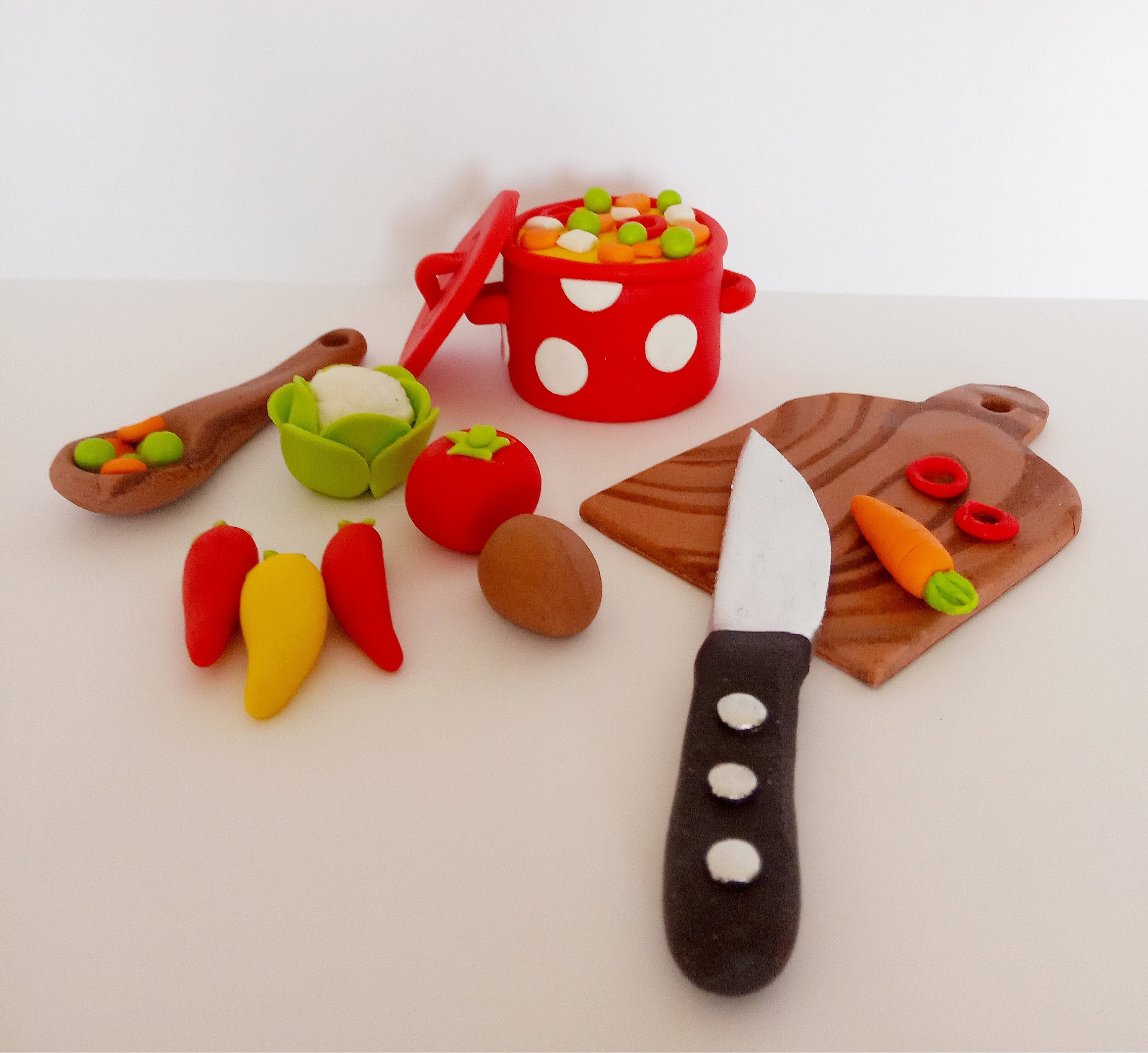 Cooking Fondant Cake Topper, Kitchen Themed Fondant Topper, Fondant Pot ...