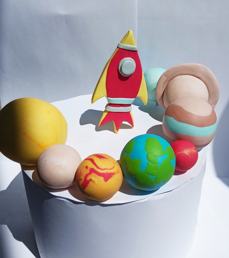 Fondant Planet Cake Toppers,planet Toppers, Fondant Planets,space ...