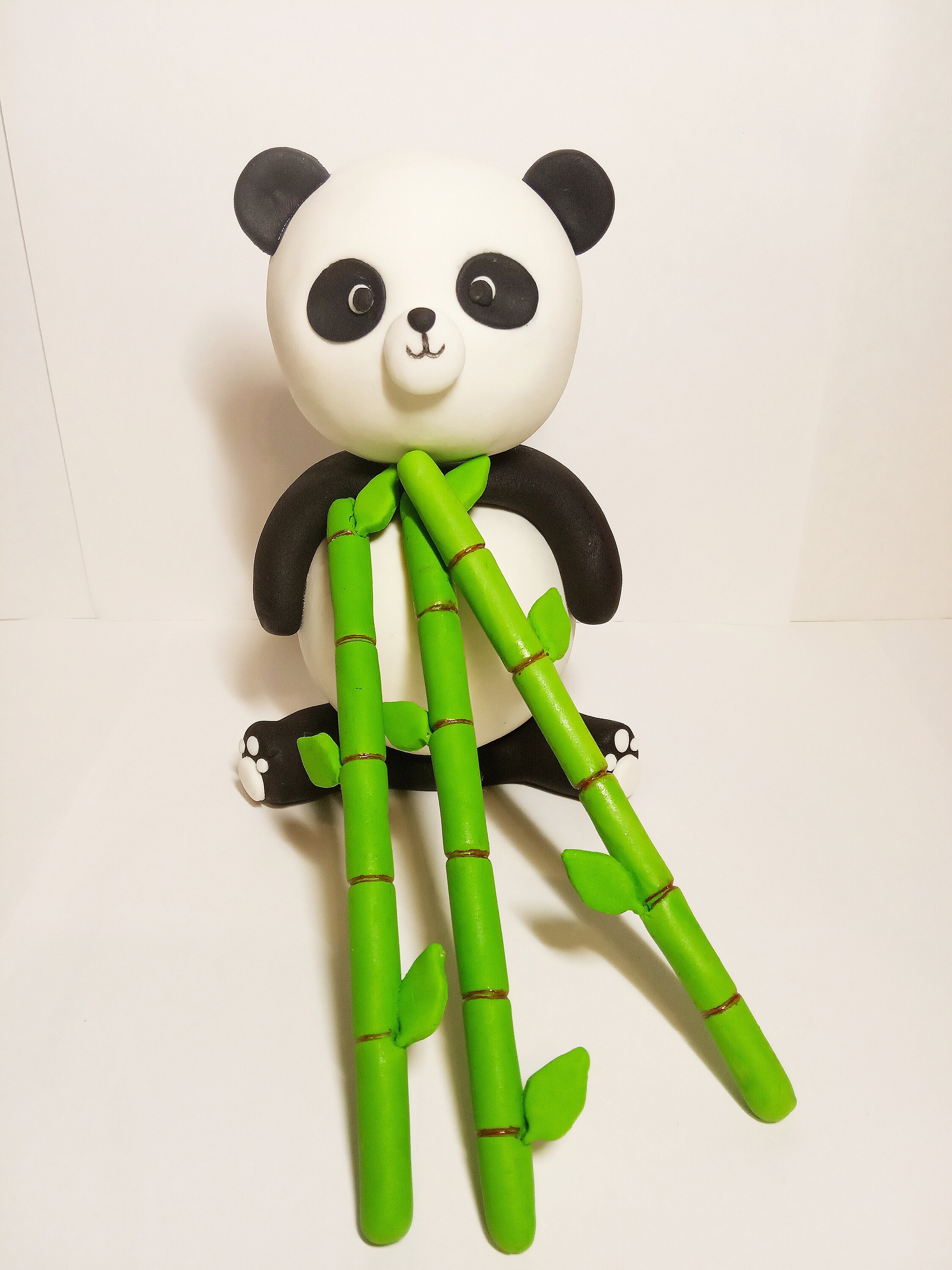 Fondant Panda Cake Topper for Birthday Party, Fondant Decorations ...