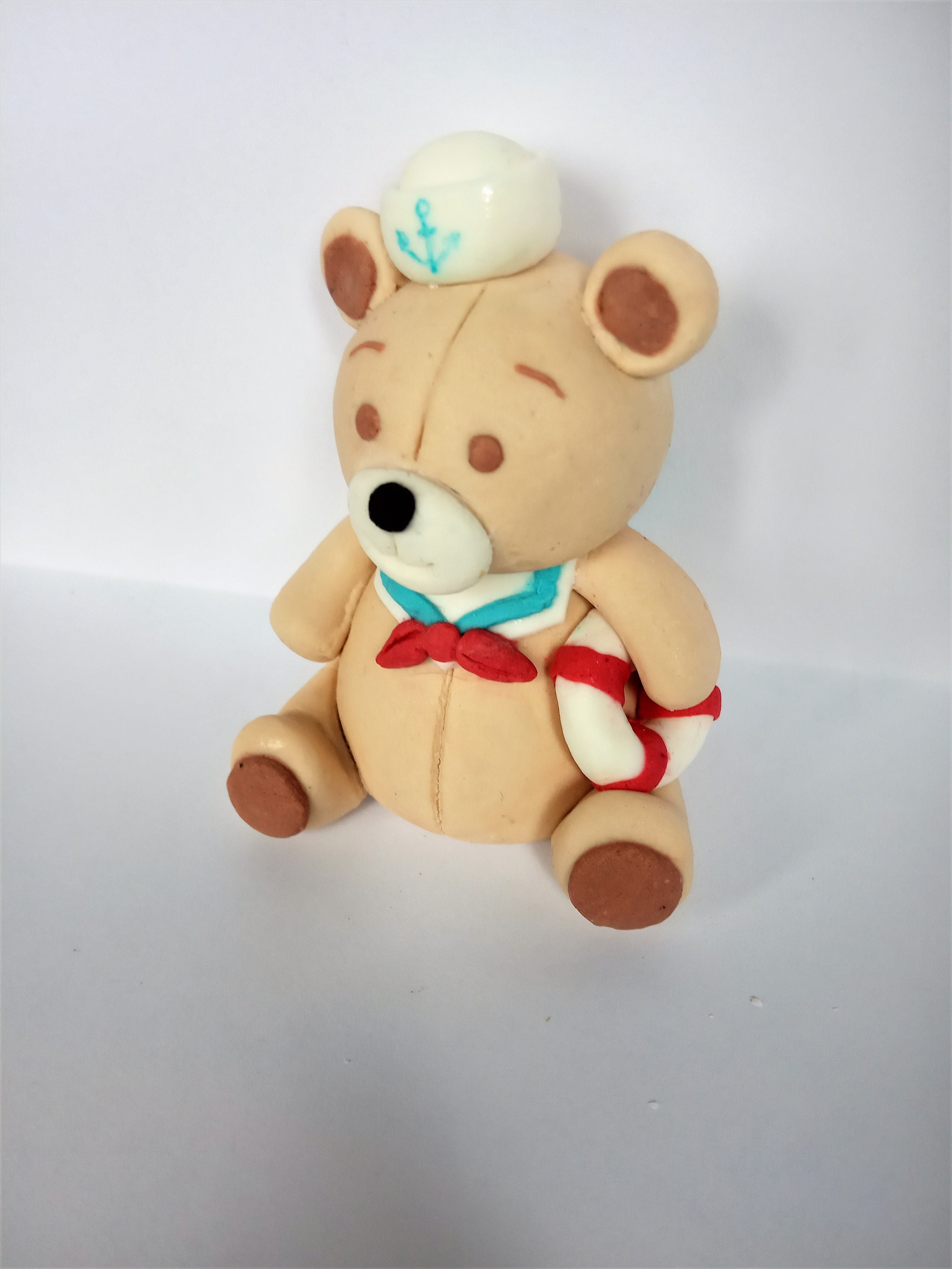 Seaman Bear Cake Topper, Fondant Mariner Bear Cake Topper, Sailor Bear ...