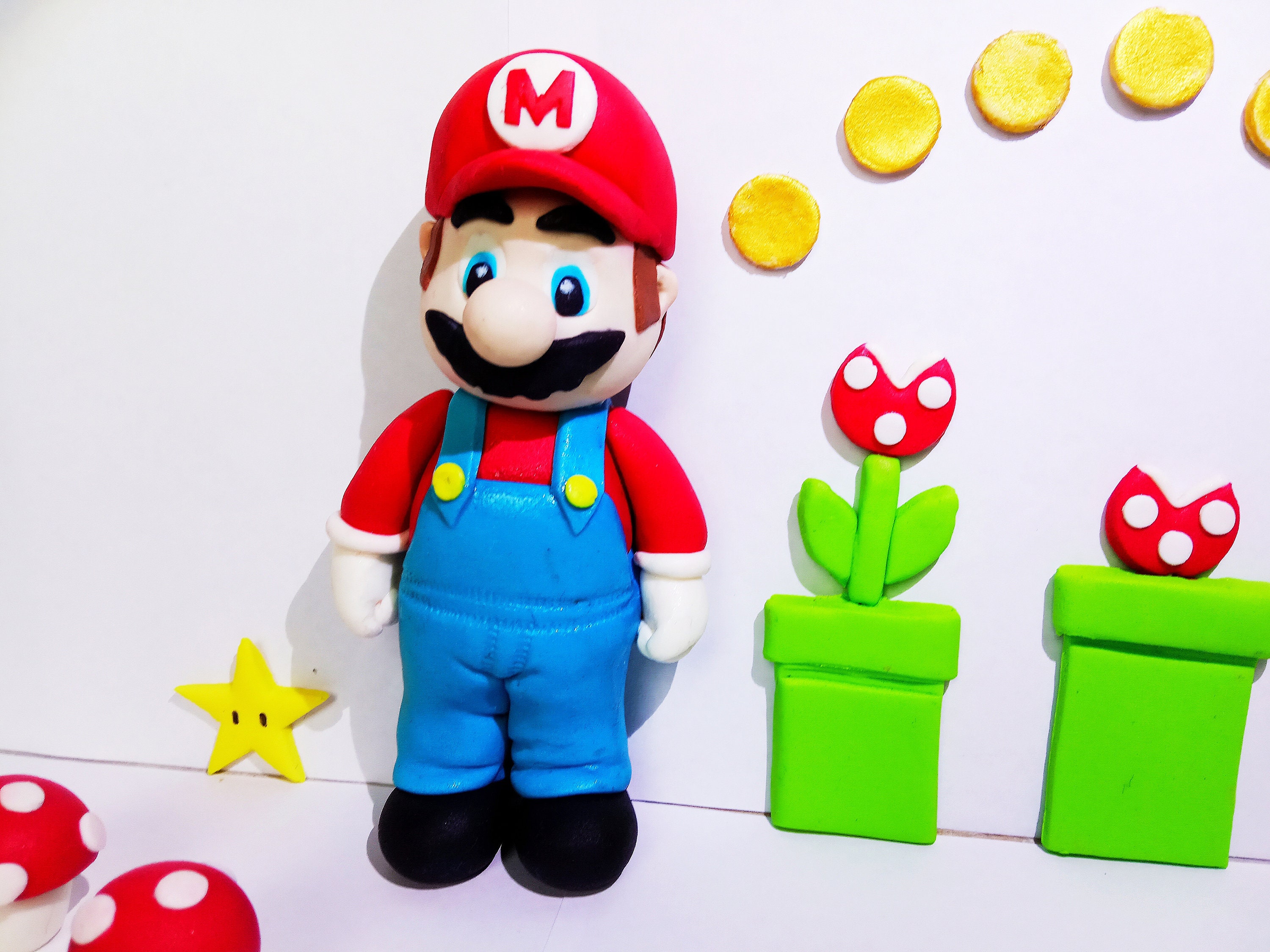 3D Super Mario Bros Inspired Fondant Topper Mario Piranha - Etsy Sweden