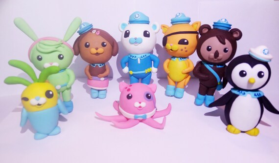 Octonauts inspired edible birthday cake topper 8 characters | Etsy