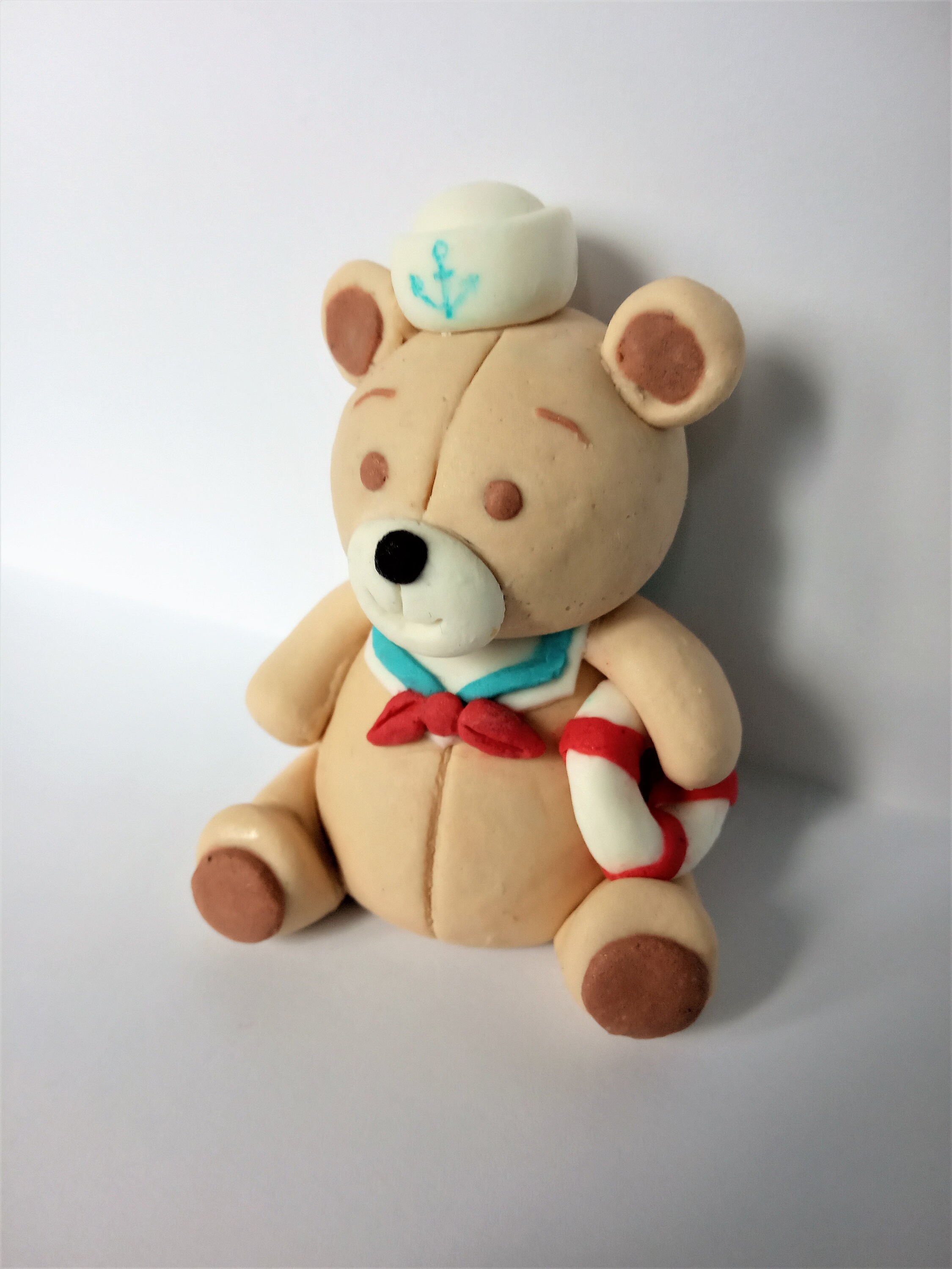 Seaman Bear Cake Topper, Fondant Mariner Bear Cake Topper, Sailor Bear ...
