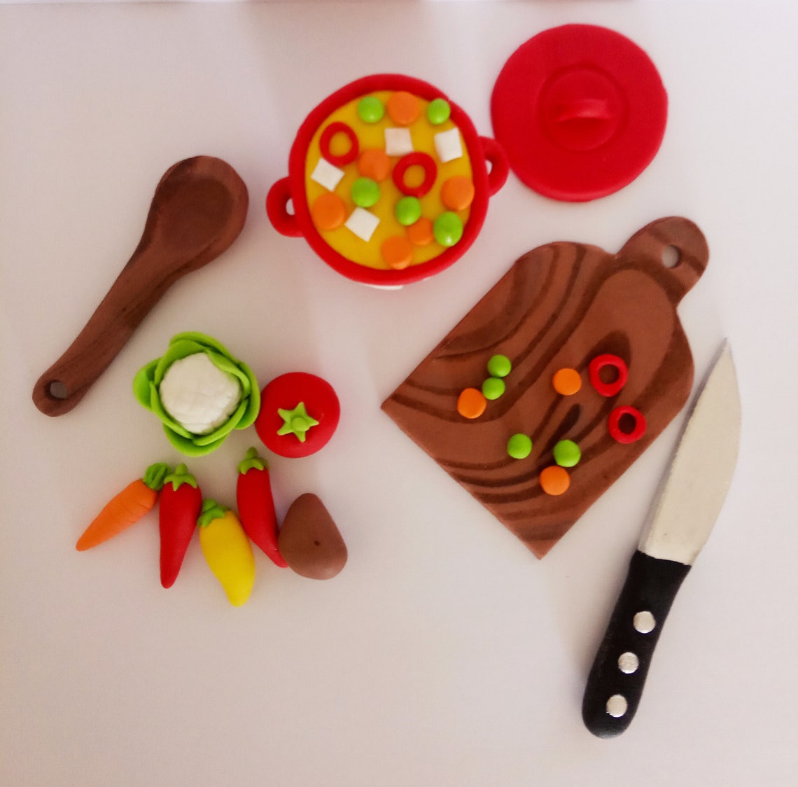 Cooking Fondant Cake Topper, Kitchen Themed Fondant Topper, Fondant Pot ...