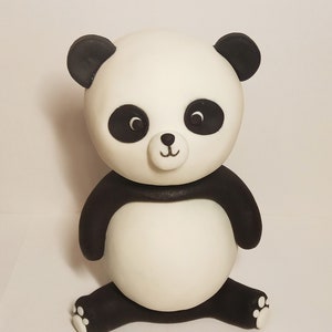 Fondant Panda Cake Topper for Birthday Party, Fondant Decorations ...