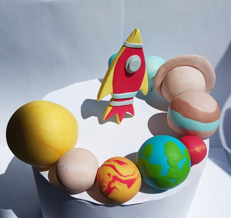 Fondant Planet Cake Toppers,planet Toppers, Fondant Planets,space ...