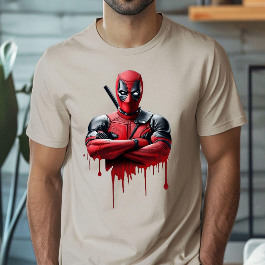 Deadpool Graphic Unisex Softstyle T-shirt, Superhero Fan Shirt, Comic ...
