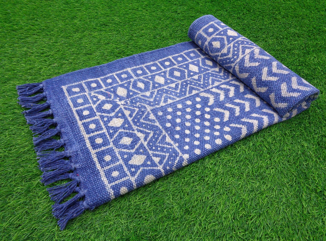 4x6 Ft Indian Handmade Dari Rug/cotton Rug/home Rug/ethnic - Etsy