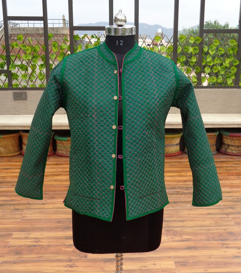 Indian Silk Jacket Women Quilt Jacket Reversible Silk Jacket - Etsy
