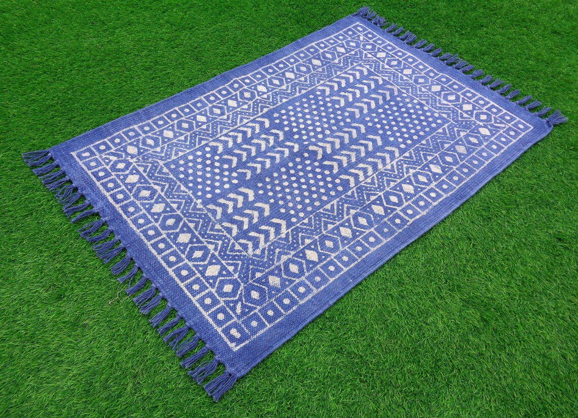 4x6 Ft Indian Handmade Dari Rug/cotton Rug/home Rug/ethnic - Etsy