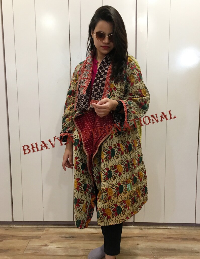 Handmade Kantha Jacket Indian Long Coat Women Clothing - Etsy