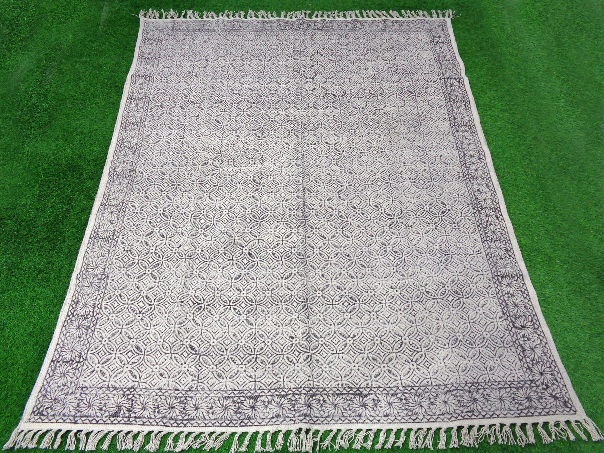 5x7ft Indian Dari Rug Handmade Rug Cotton Rug Area Rug Turkish | Etsy