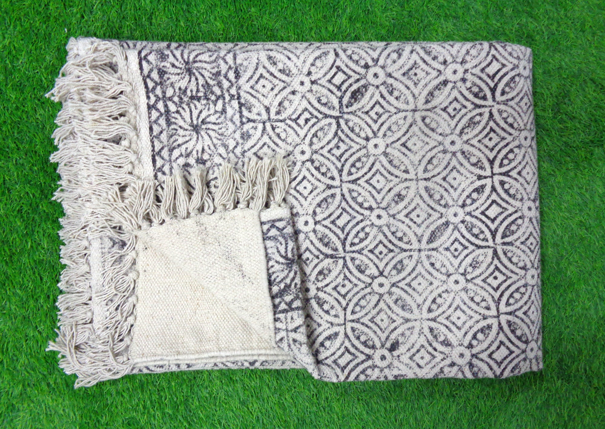 5x7ft Indian Dari Rug Handmade Rug Cotton Rug Area Rug Turkish | Etsy