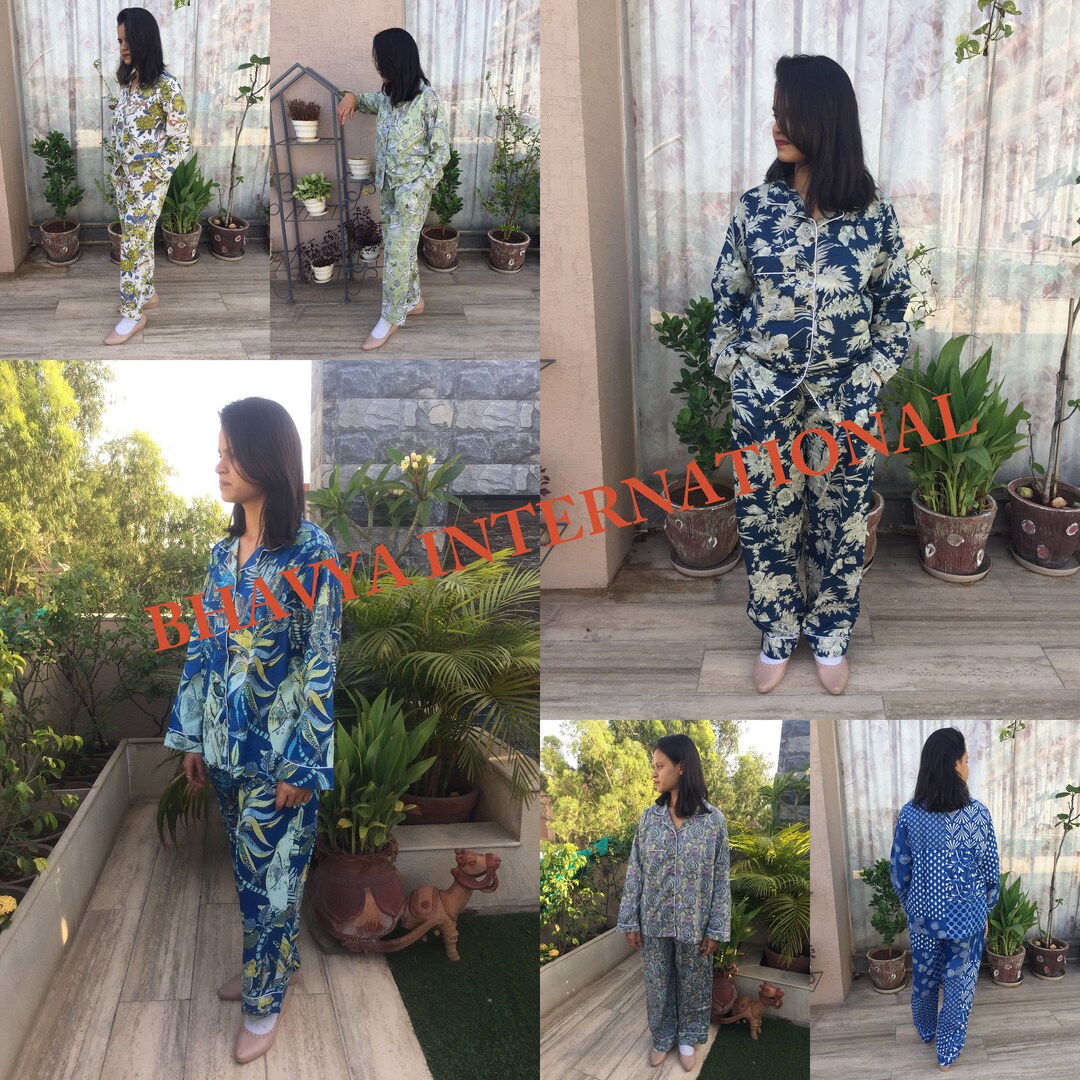 Wholesale Lot 10 Pc Cotton Pjs Set Printed Pajama Set Assorted Design ...