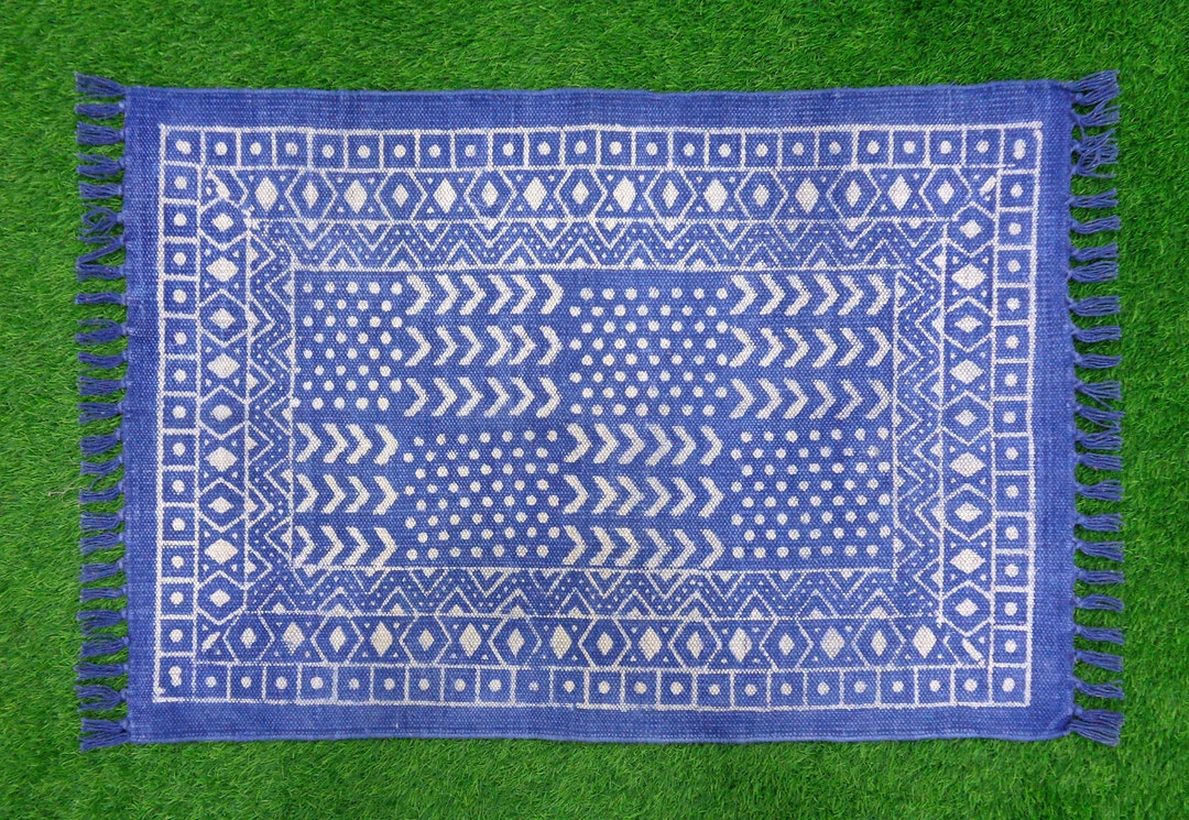 4x6 Ft Indian Handmade Dari Rug/cotton Rug/home Rug/ethnic - Etsy