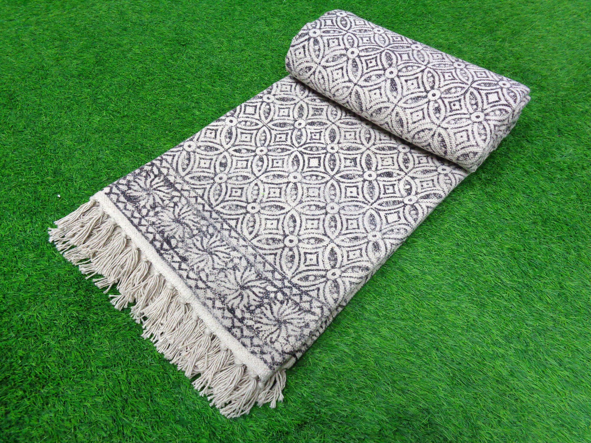 5x7ft Indian Dari Rug Handmade Rug Cotton Rug Area Rug Turkish | Etsy