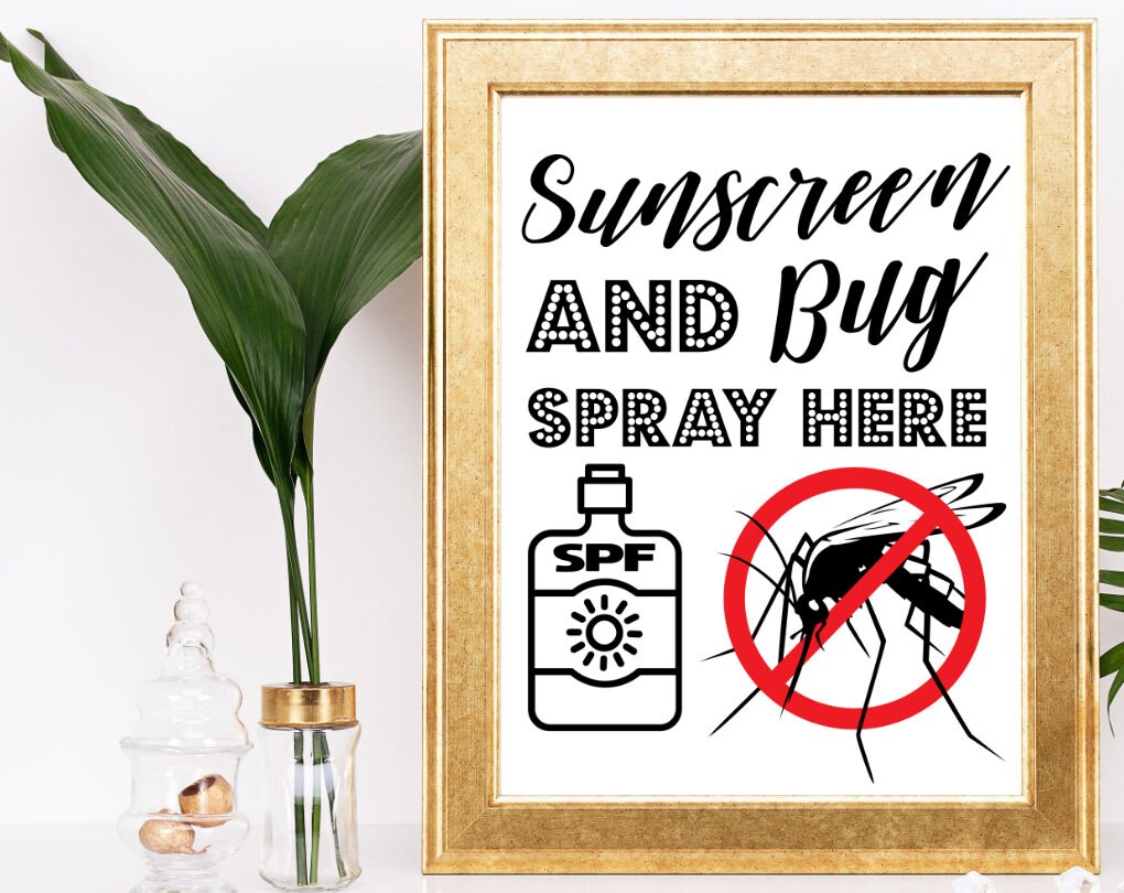 Wedding Sunscreen and Bug Spray Sign - Etsy