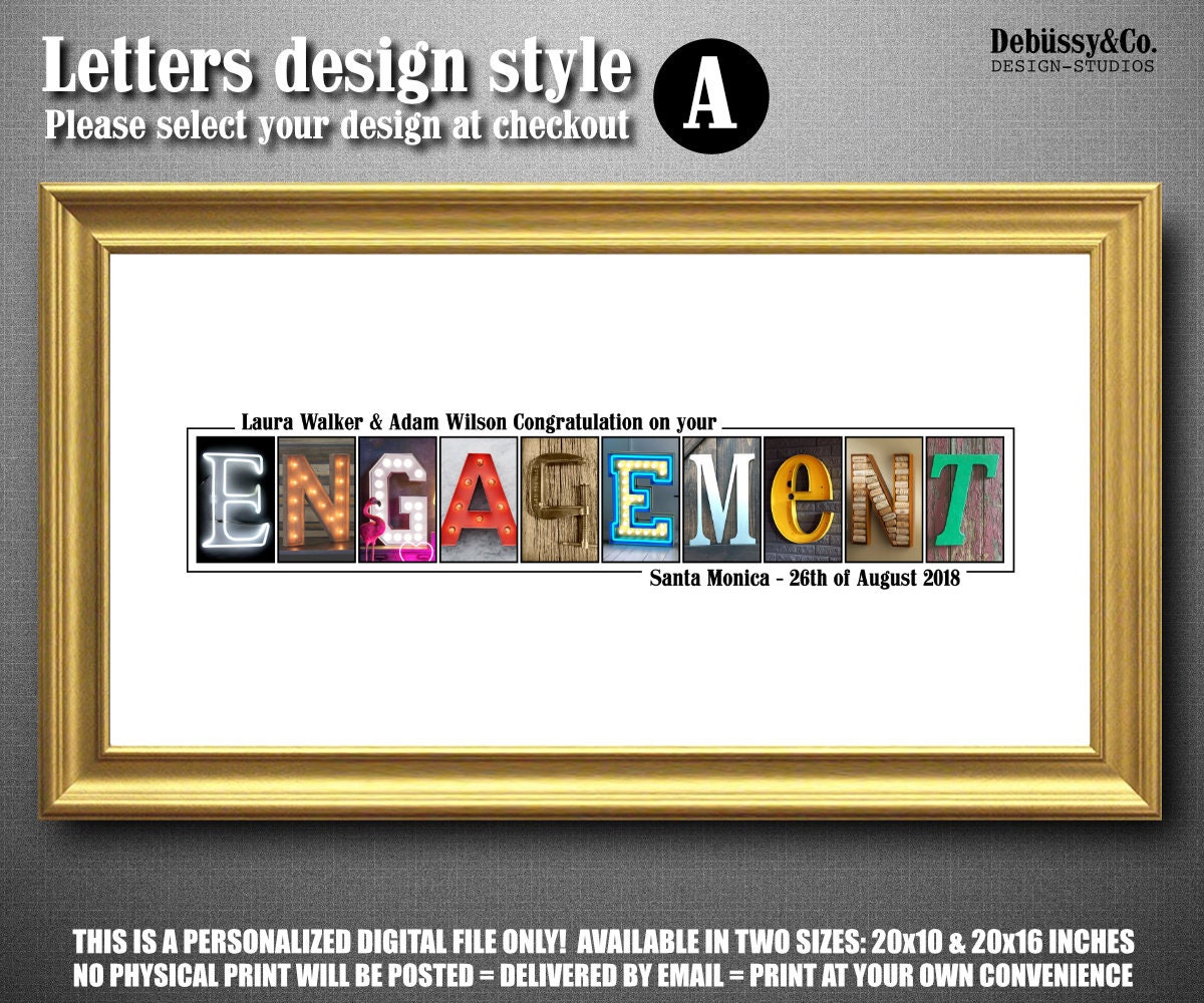 Engagement Gifts for Couple Engagement Party Ideas | Etsy