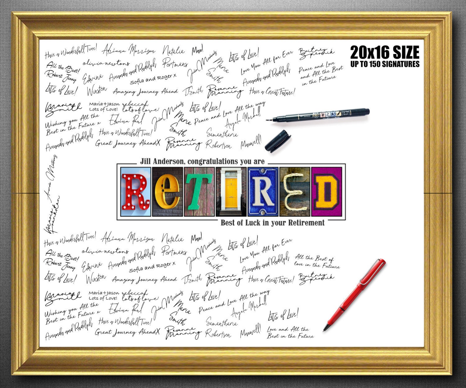 Retirement Signature Gift Leaving Gift Retirement Signing - Etsy